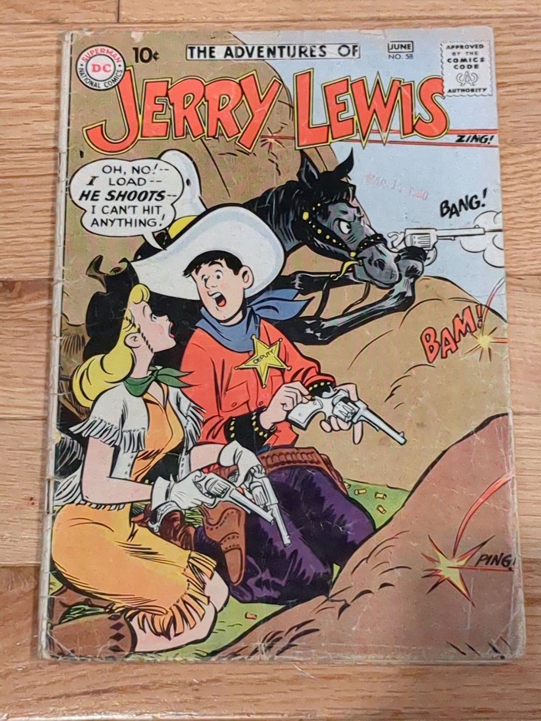 The Adventures of Jerry Lewis Comic #58, 1960, Cowboy Story GGA - Etsy