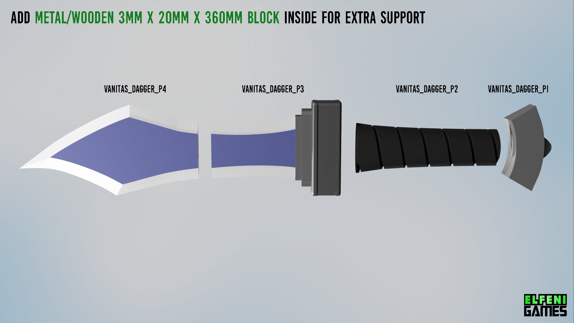 The Case Study of Vanitas - Vanitas' Dagger - Files for 3D Printing - Etsy