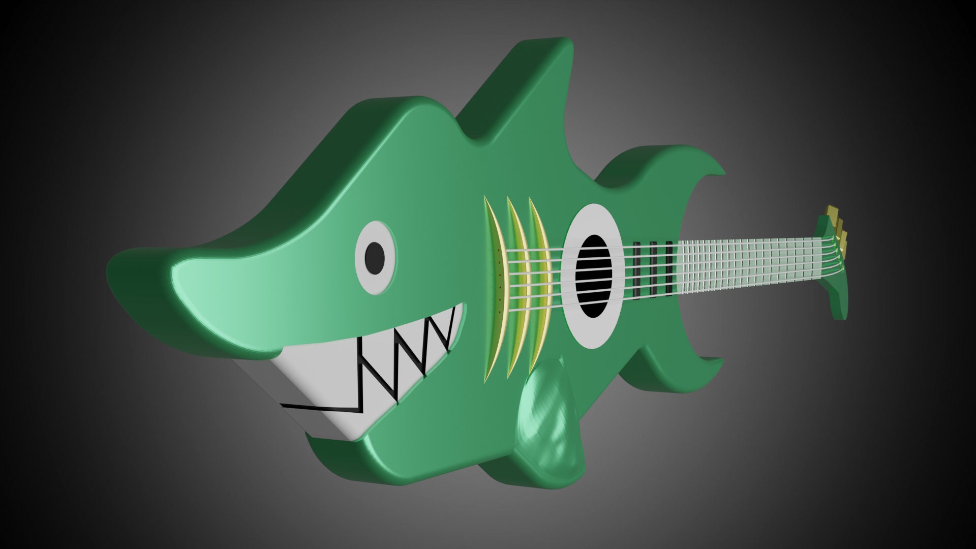 One Piece - Brook's Shark Guitar - Files for 3D Printing - Etsy