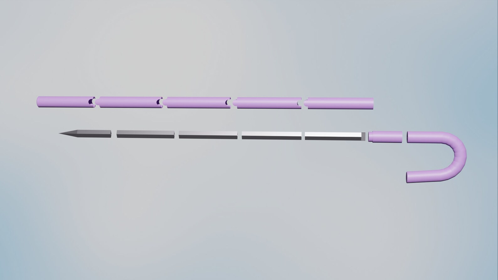 One Piece Brook's Soul Solid sword cane Archivos para impresión 3D en ...