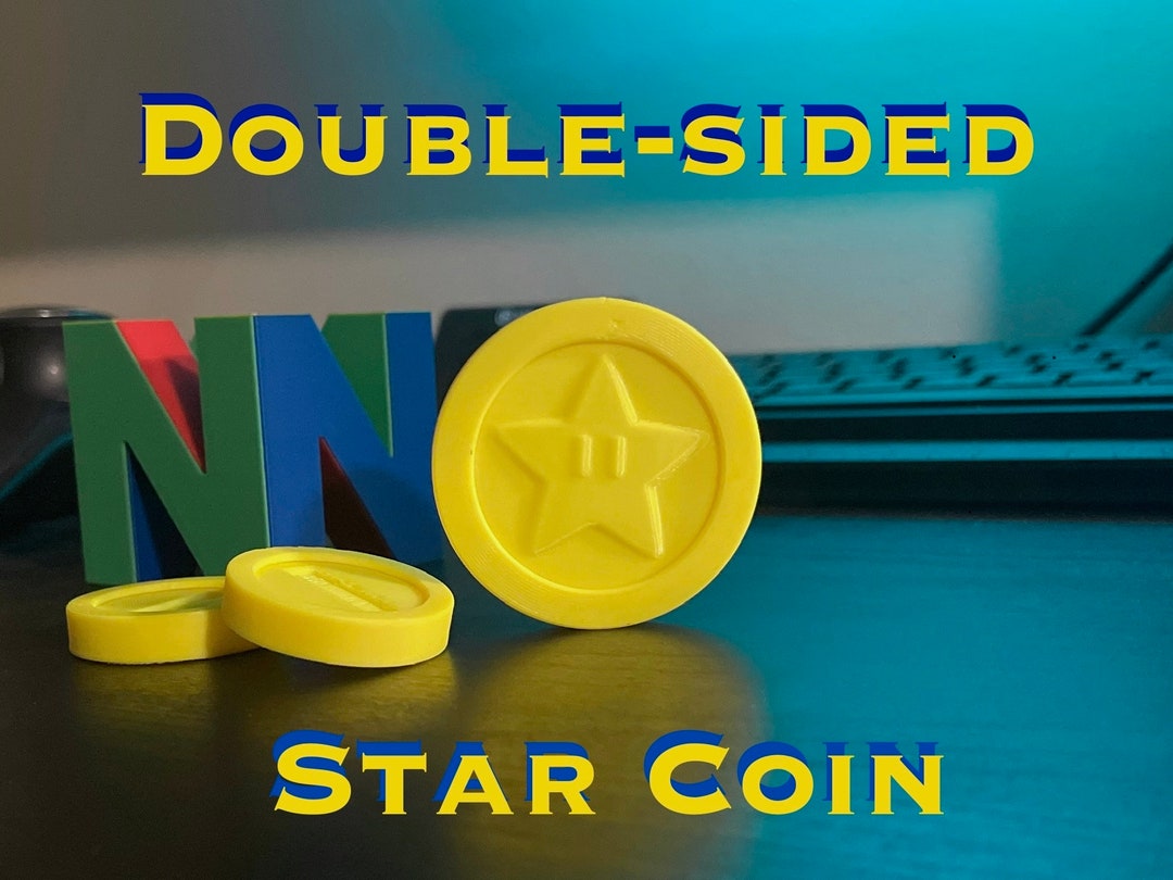 Mario Star Coins High Quality, Double-sided, Large 2 Size - Etsy