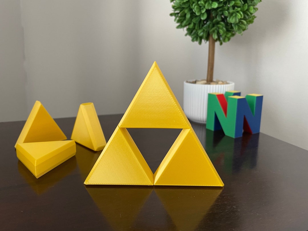Magnetic Pieces Triforce Breaks Apart 4 Inches Tall 3D Printed Replica ...