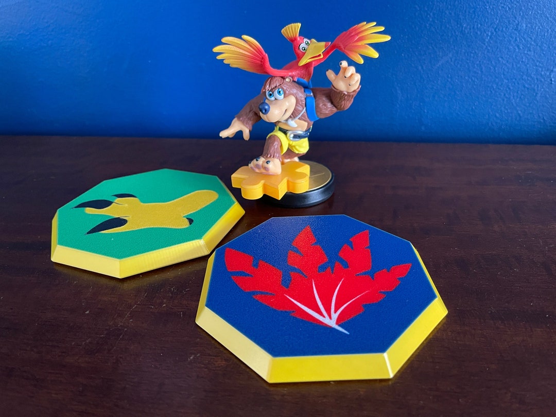 Banjo-kazooie Coasters | Flight Pad and Jump Pad | Amiibo Display Stand ...
