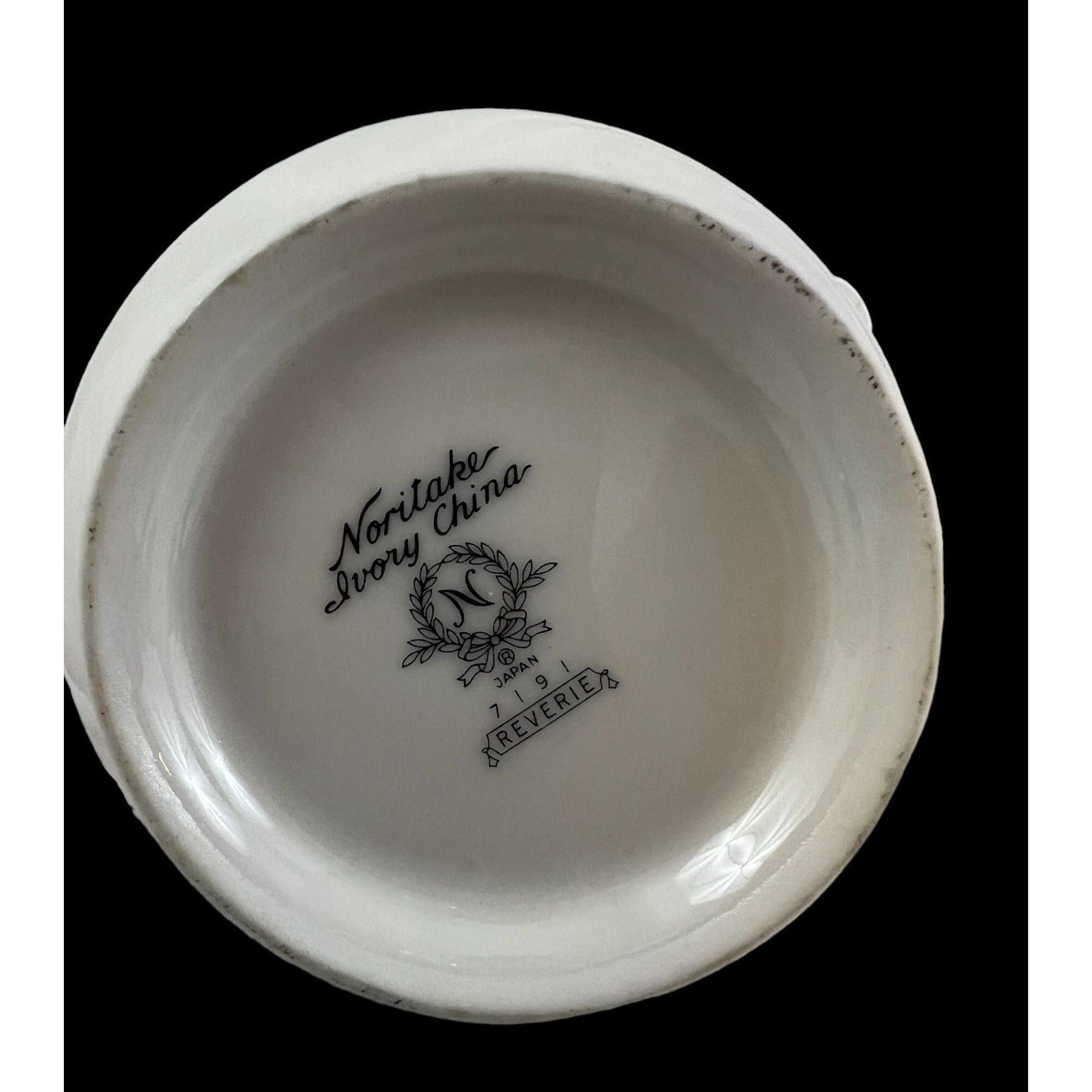 Vintage Noritake Ivory China Reverie 7191 Sugar Bowl Wildflowers Green ...