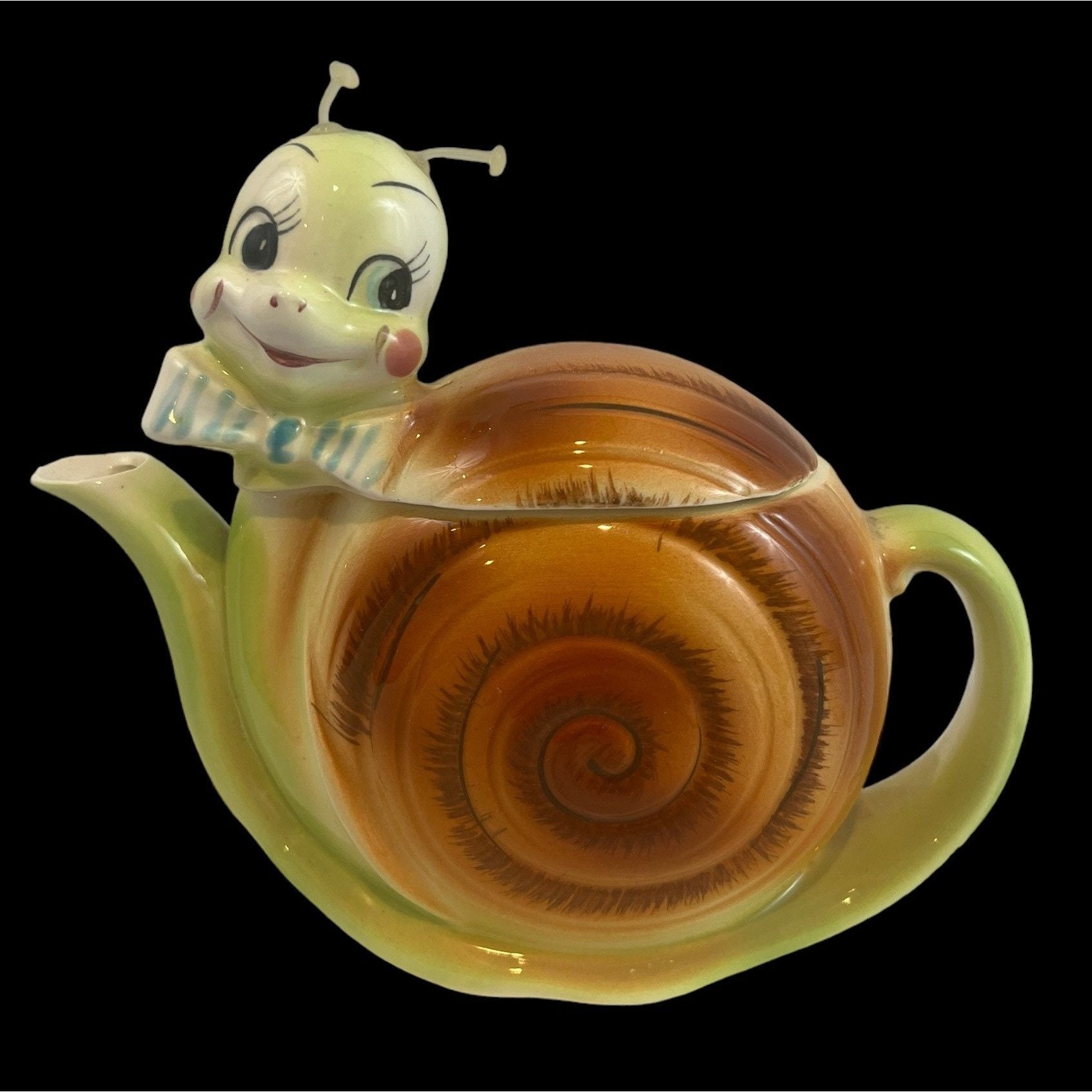 Vintage 1950s ENESCO Anthropomorphic Snappy the Snail Teapot W/ Lid ...