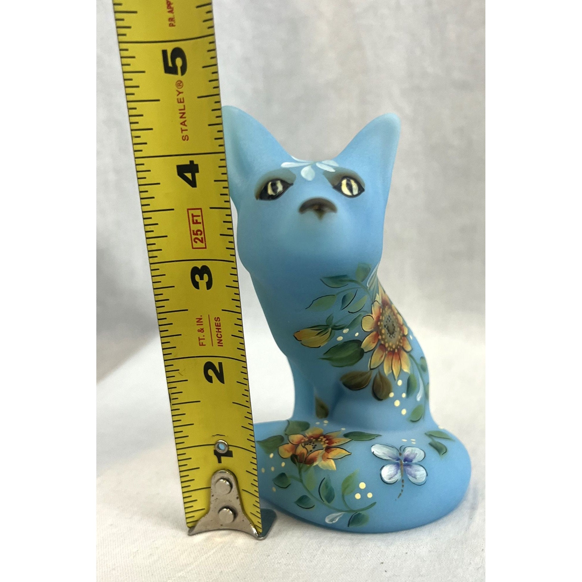 2022 Fenton Glass FOX Sunflower Delight Robin Egg Blue HP Kim - Etsy