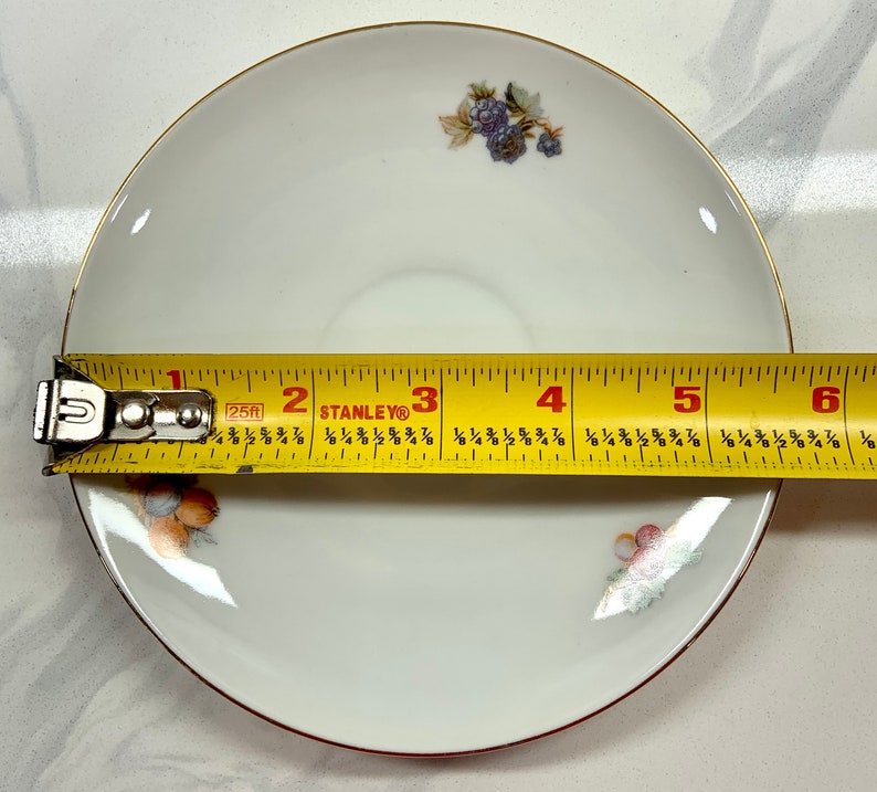 Vintage German Tea Cup and Saucer Fine China Fruit & Berries - Etsy