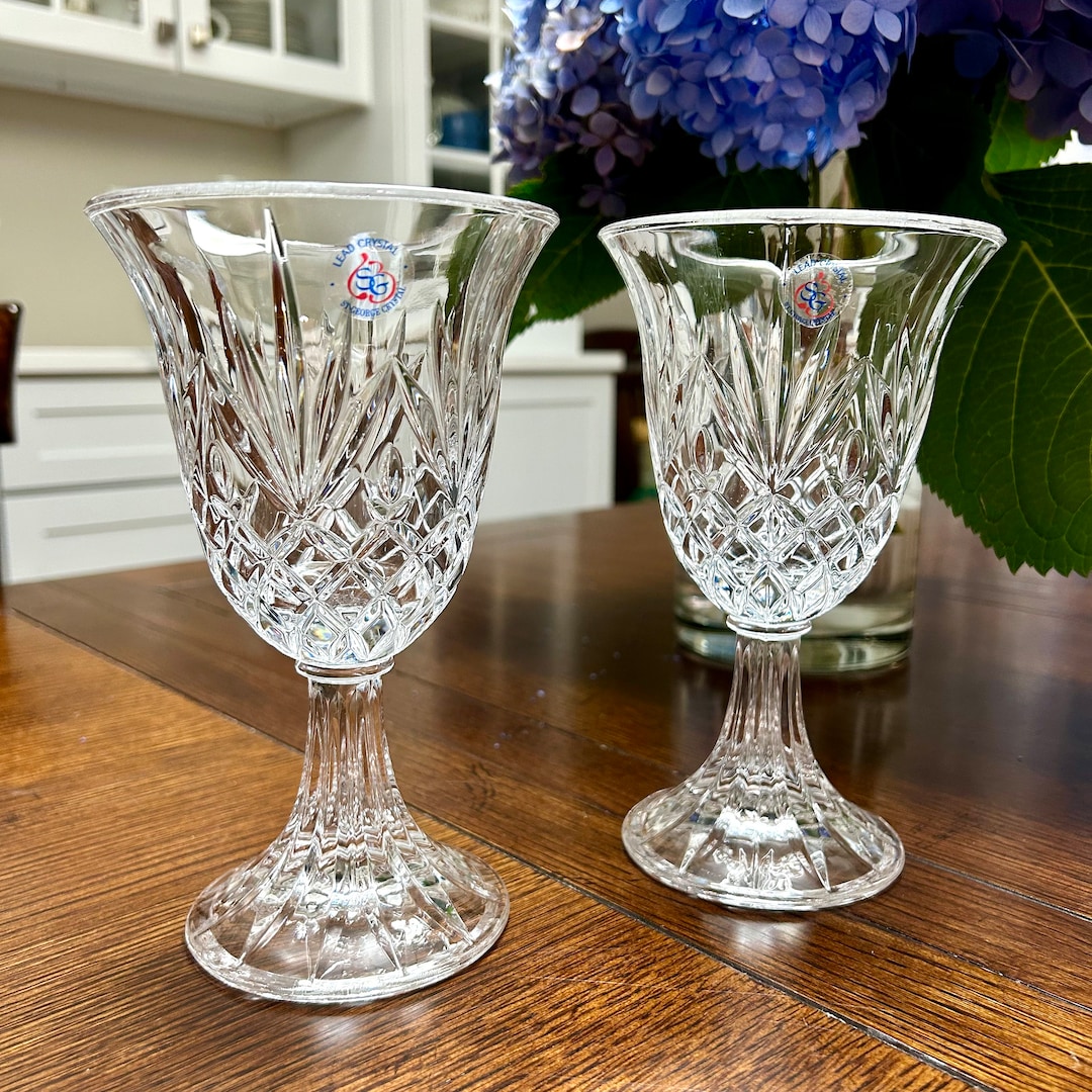 Set of 2 Fine Lead Crystal Hurricanes by St George Crystal Original ...