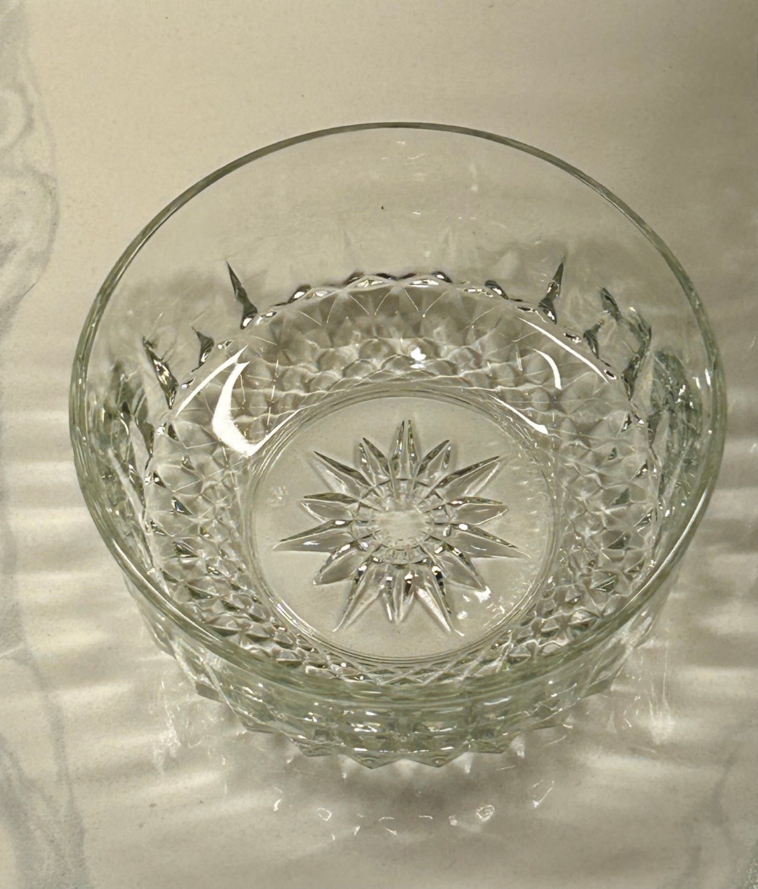 Set of 4 Vintage Crystal Arcoroc France USA Cut Glass Dessert Fruit ...