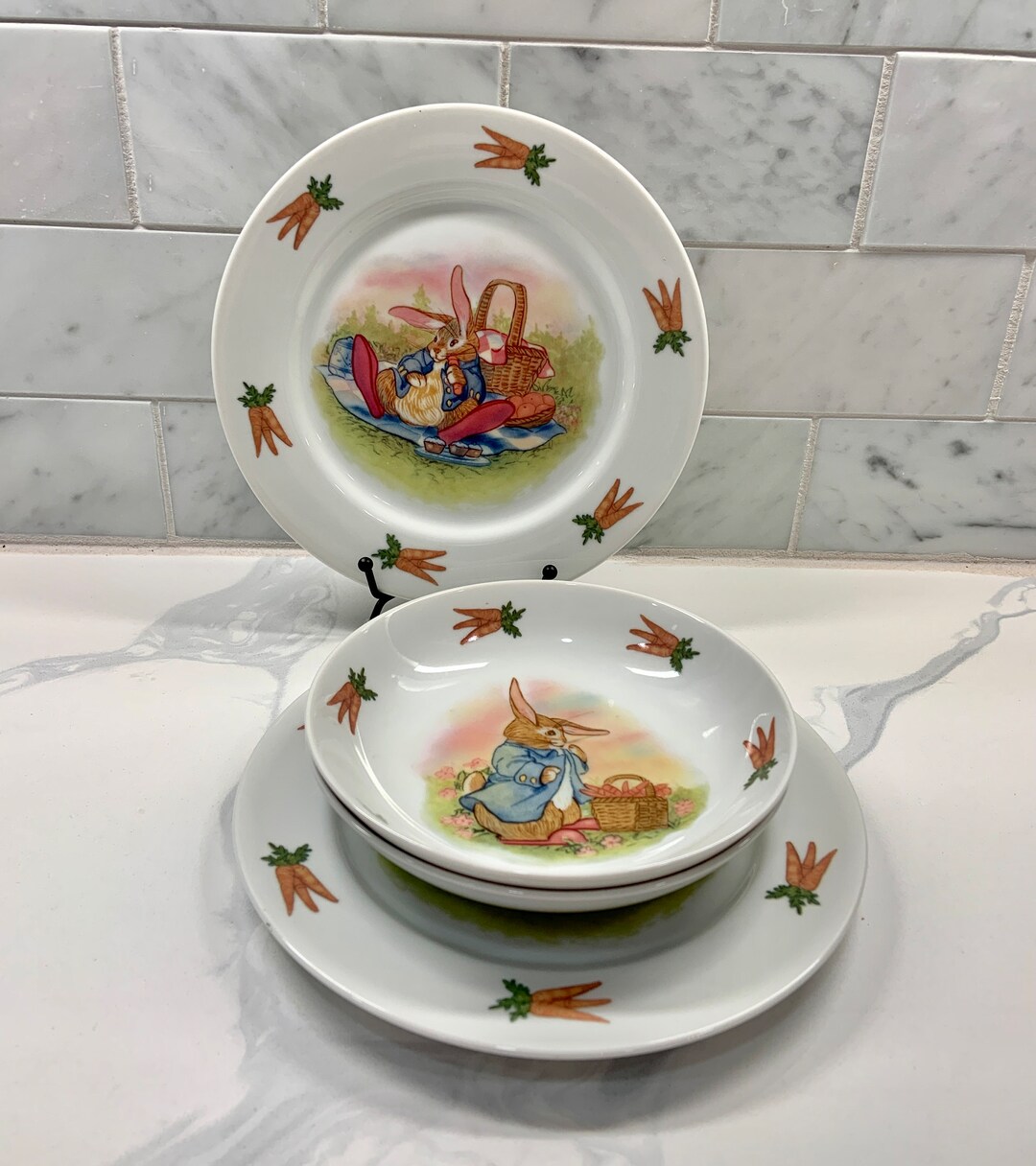 Vintage Tale of Peter Rabbit Plates and Bowls Set by Sigma the ...