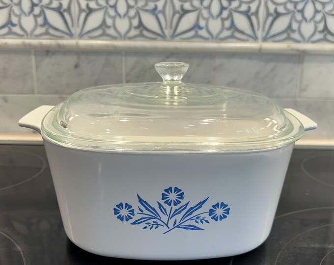 Vintage 1979 “A-3-B” 3-quart Corning Ware Blue Cornflower Casserole ...