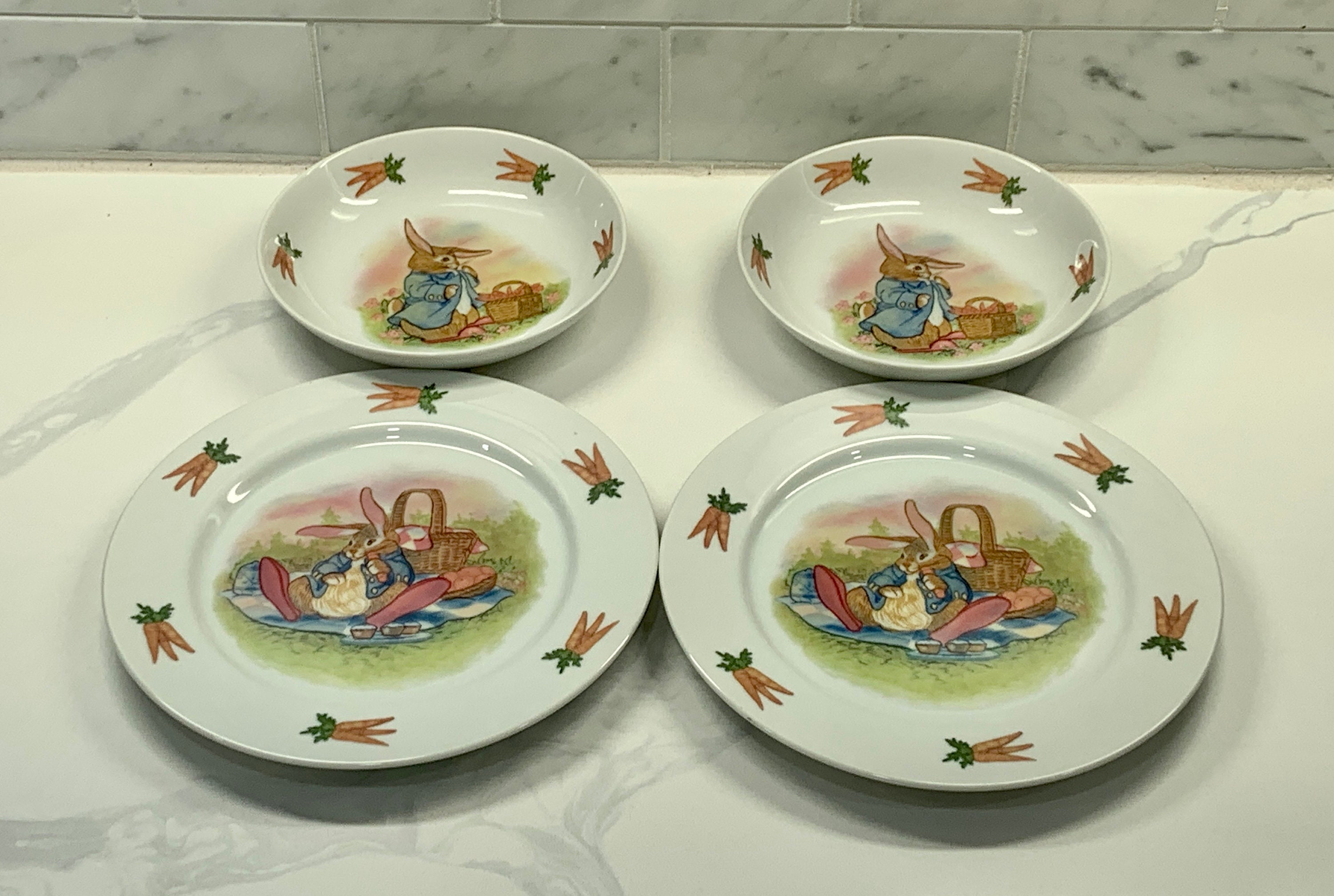 Vintage Tale of Peter Rabbit Plates and Bowls Set by Sigma the ...