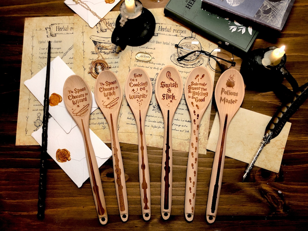 Harry Potter Inspired Wooden Spoon Engraved Spoon Gift Ideas Witch ...