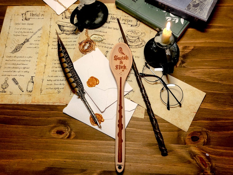 Harry Potter Inspired Wooden Spoon Engraved Spoon Gift Ideas Witch ...