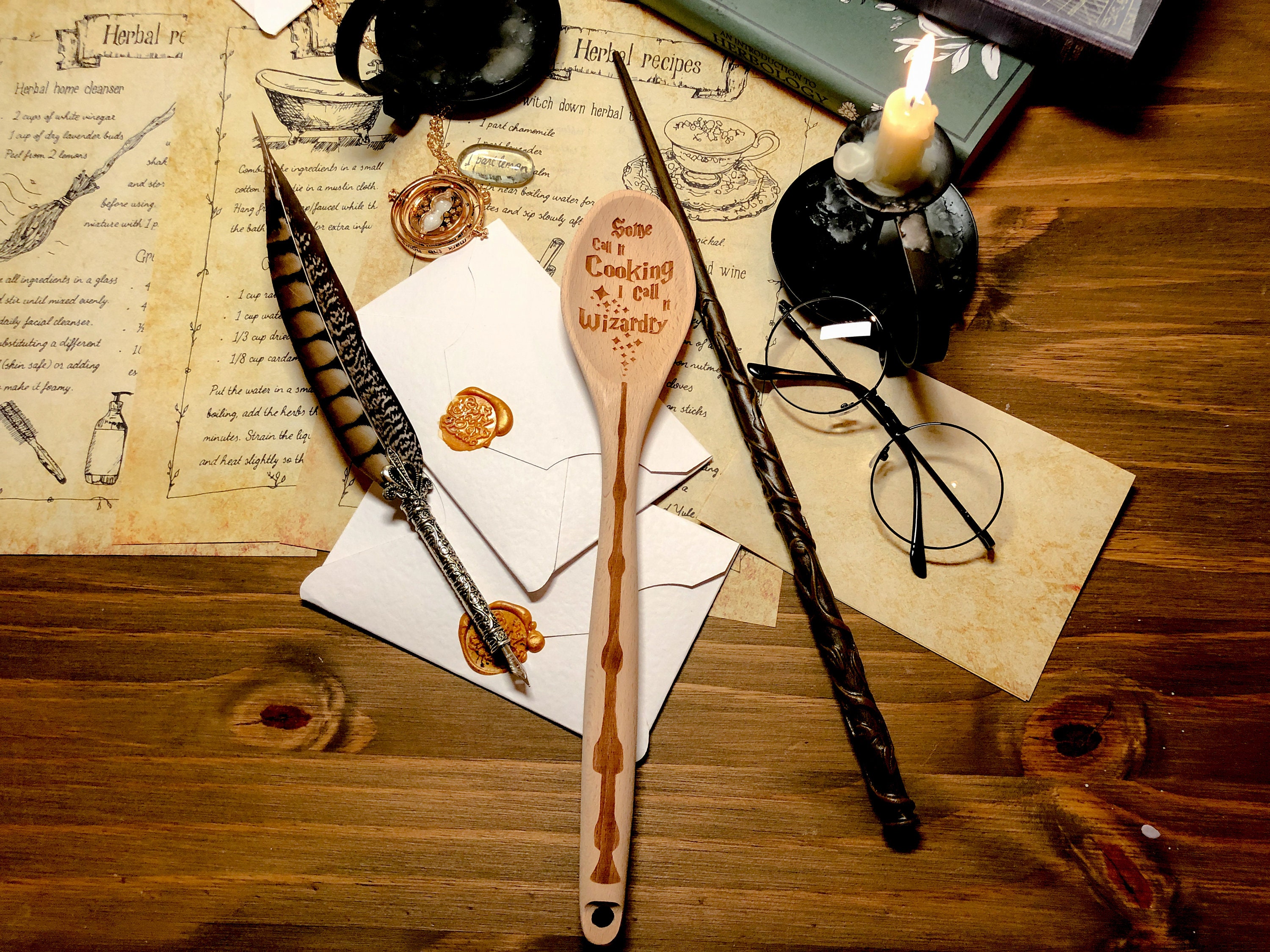 Harry Potter Inspired Wooden Spoon Engraved Spoon Gift Ideas Witch ...
