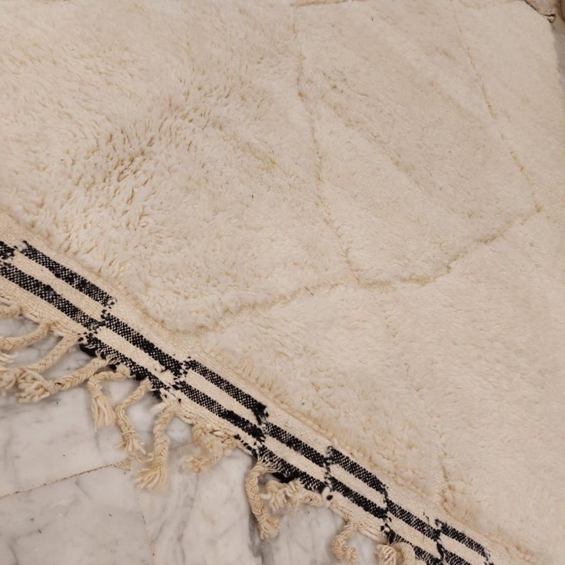 Edge Berber Moroccan Wool Rug Berber Tufted Living Vintage Authentic ...