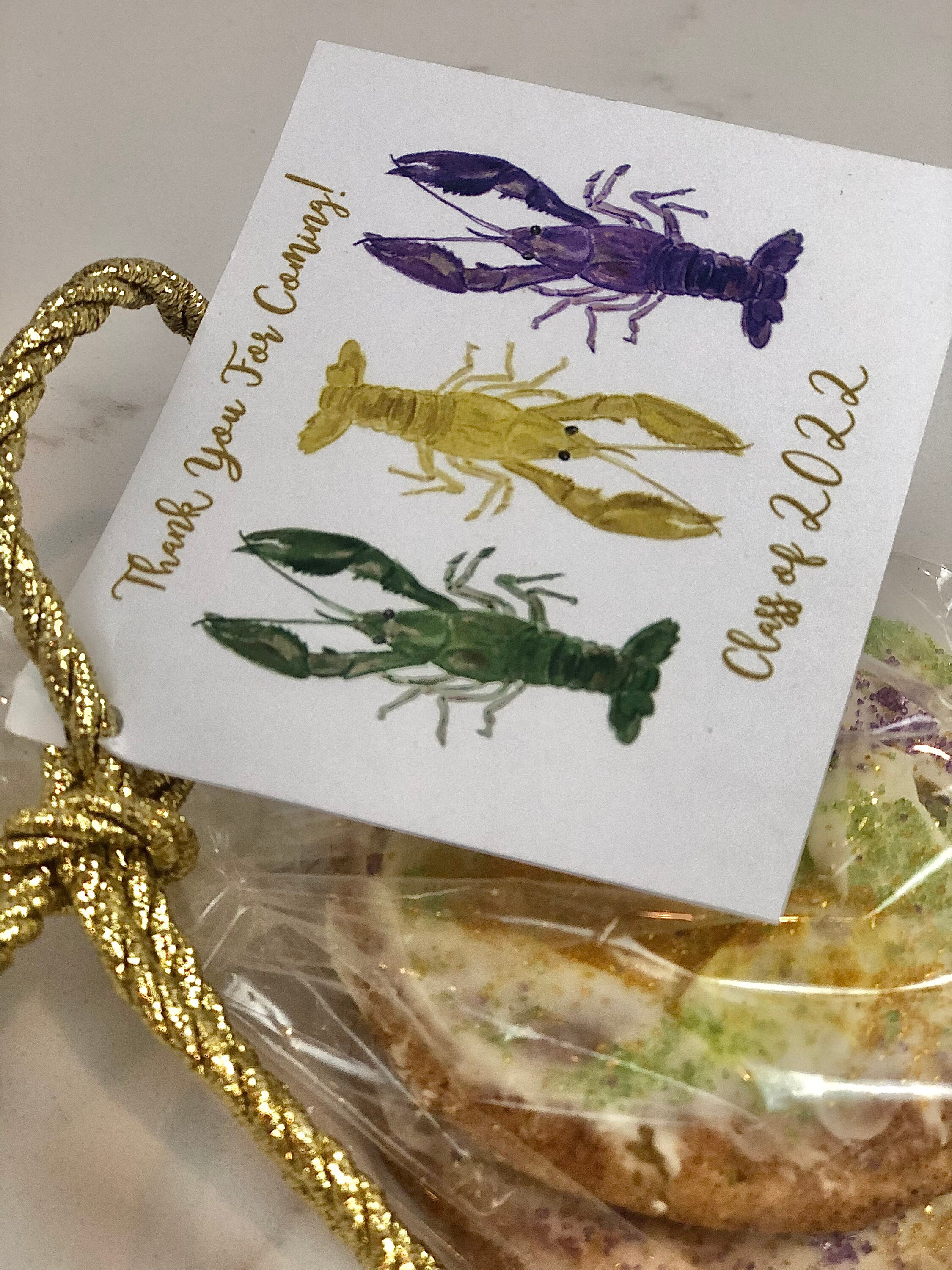 Crawfish Multi Color Trio Printable Gift Tag 3x5 - Etsy