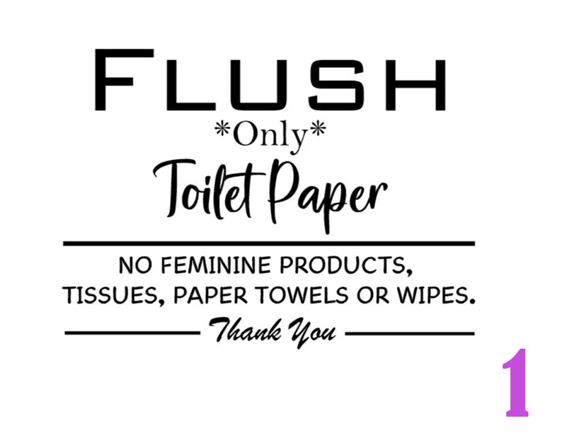 Do Not Flush Vinyl Decal Sign for Bathroom in Airbnb or Business ...