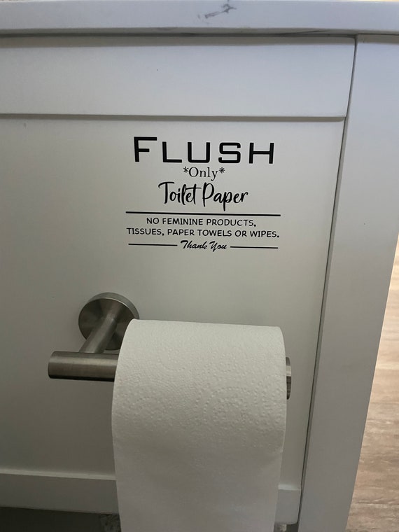 Do Not Flush Vinyl Decal Sign for Bathroom in Airbnb or - Etsy