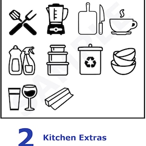 KITCHEN ORGANIZATION LABELS -perfect for Your Airbnb, Vrbo, Assisted ...