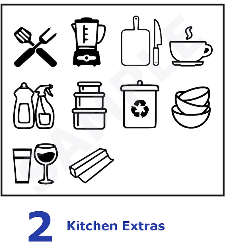 KITCHEN ORGANIZATION LABELS perfect for Your Airbnb Vrbo - Etsy