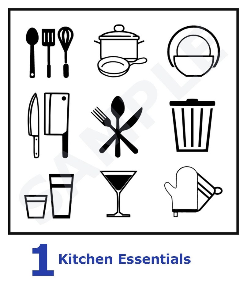 KITCHEN ORGANIZATION LABELS -perfect for Your Airbnb, Vrbo, Assisted ...