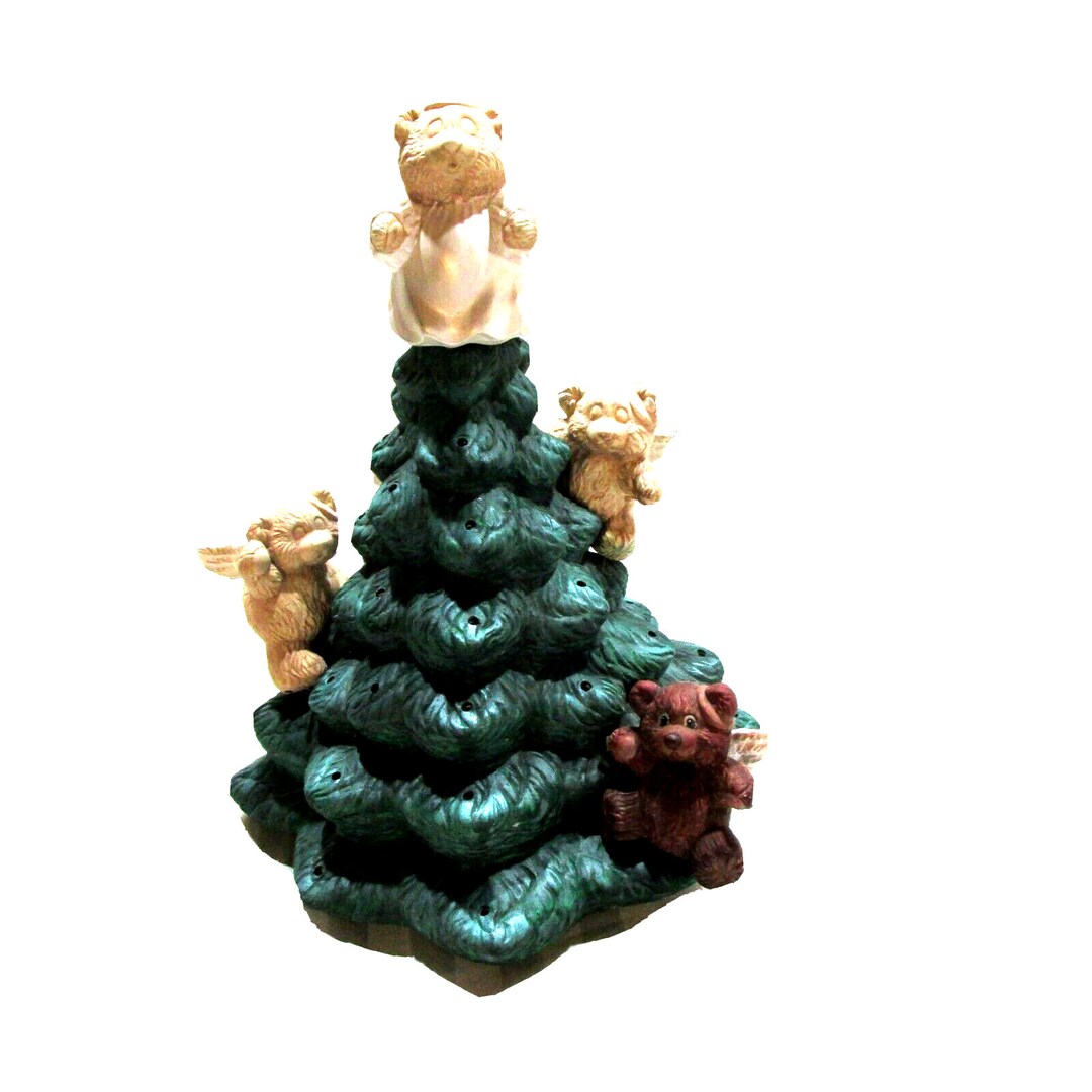 Vintage Ceramic Mold Christmas Tree Teddy Bear Theme 15" - Etsy