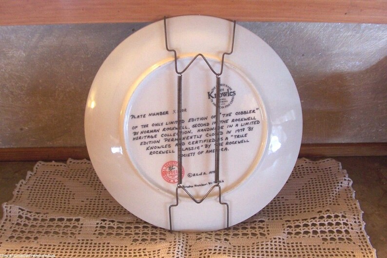 Norman Rockwell the Cobbler LE Plate Rockwell Heritage - Etsy