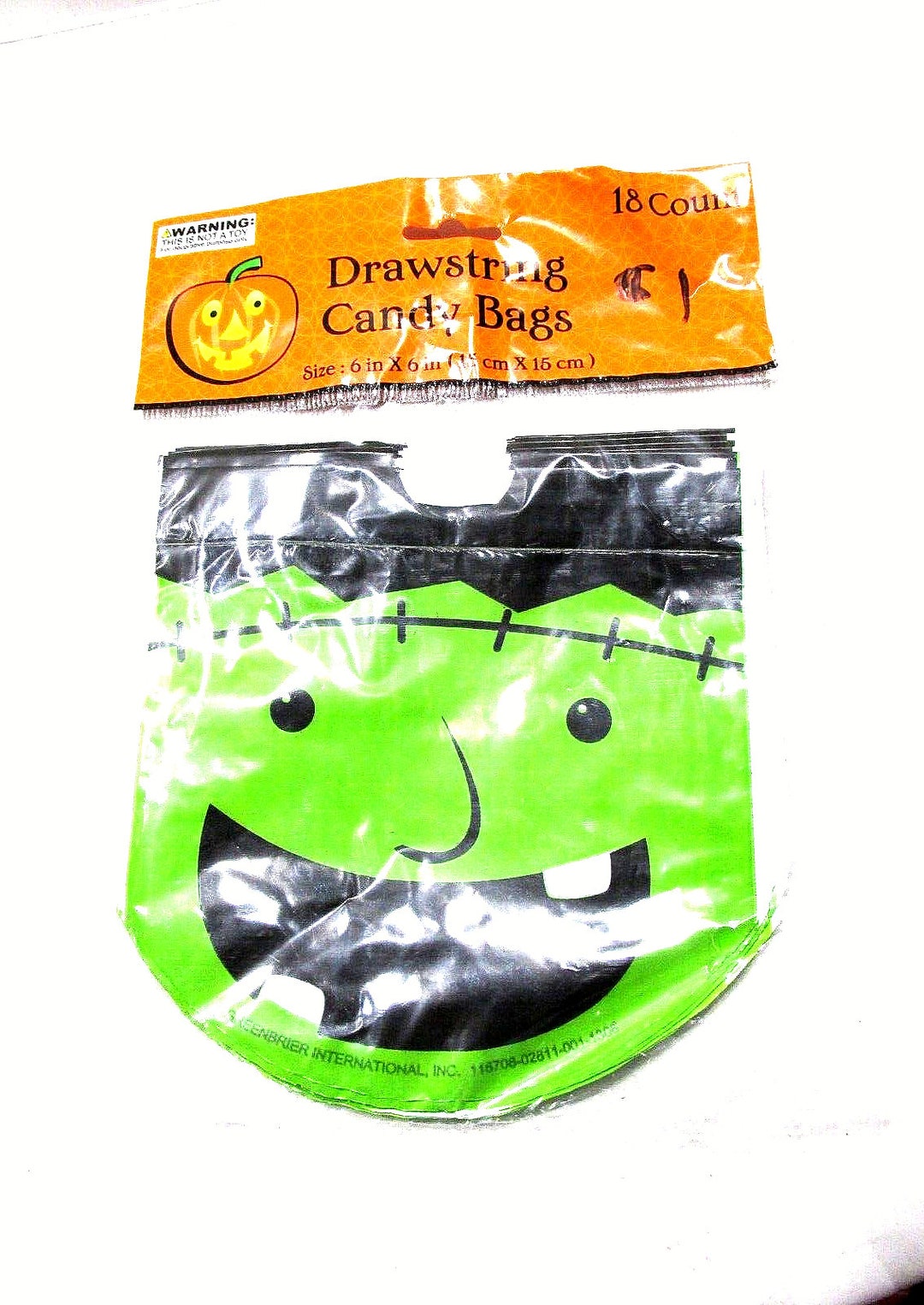 Halloween Frankenstein Monstoer Drawsting Candy Bags 6 X 6 18 Count New ...
