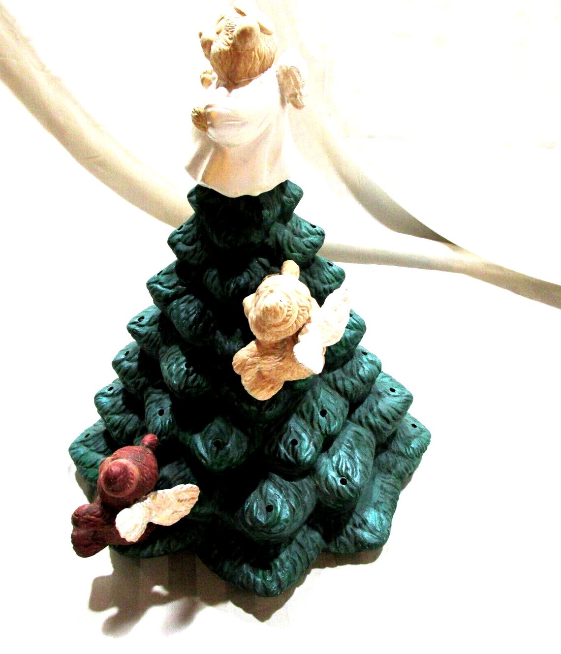 Vintage Ceramic Mold Christmas Tree Teddy Bear Theme 15" - Etsy