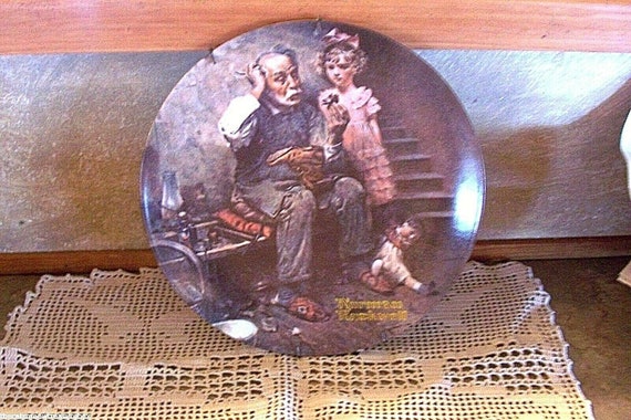Norman Rockwell the Cobbler LE Plate Rockwell Heritage - Etsy