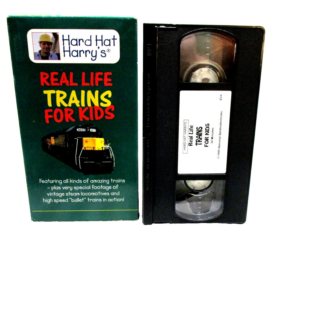 1995 Hard Hat Harrys Real Life Trains for Kids VHS National ...
