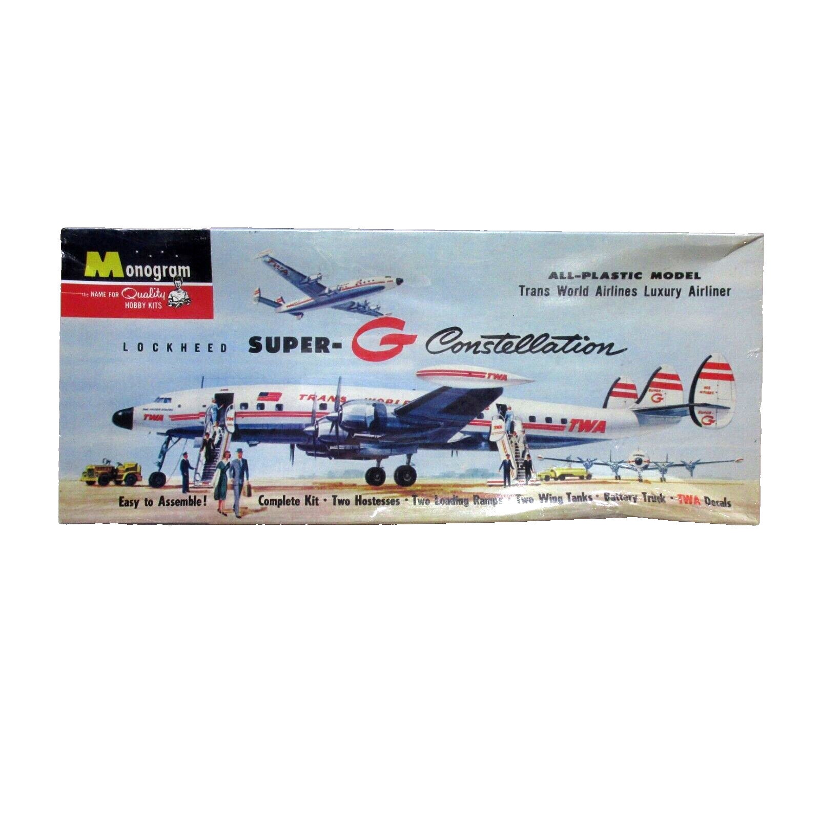 Vintage 1957 Monogram Lockheed Super G Constellation TWA Model Sealed ...