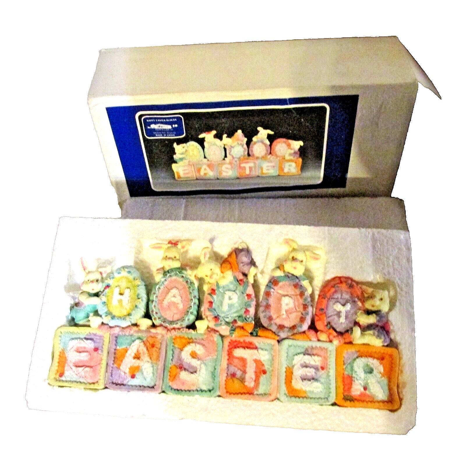 House of Lloyd Happy Easter Building Blocks 372415 Wall Deocr Rabbits ...