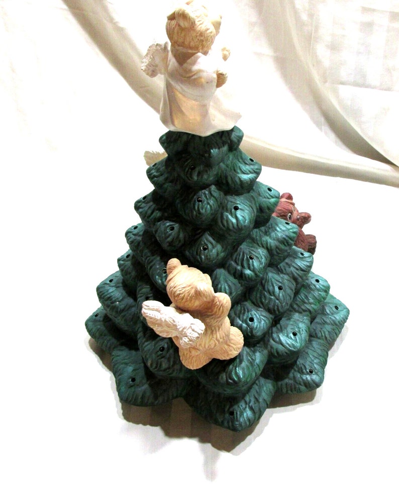 Vintage Ceramic Mold Christmas Tree Teddy Bear Theme 15" - Etsy