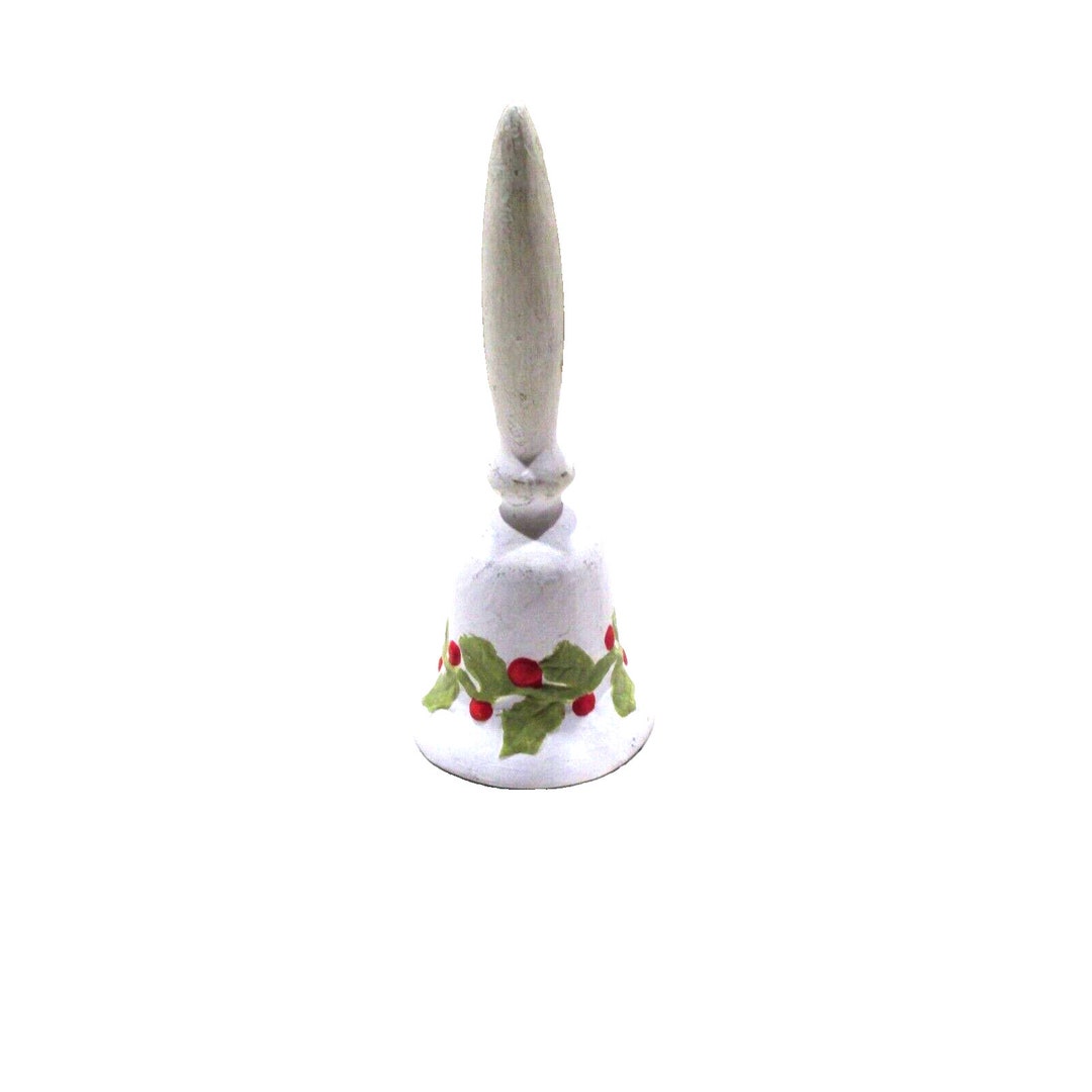 Vintage Ceramic Painted Bell 5" Holly and Berries - Etsy