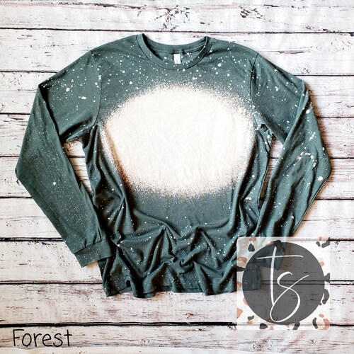 Wholesale Bleached Blank Long Sleeve Bleached Shirt - Etsy