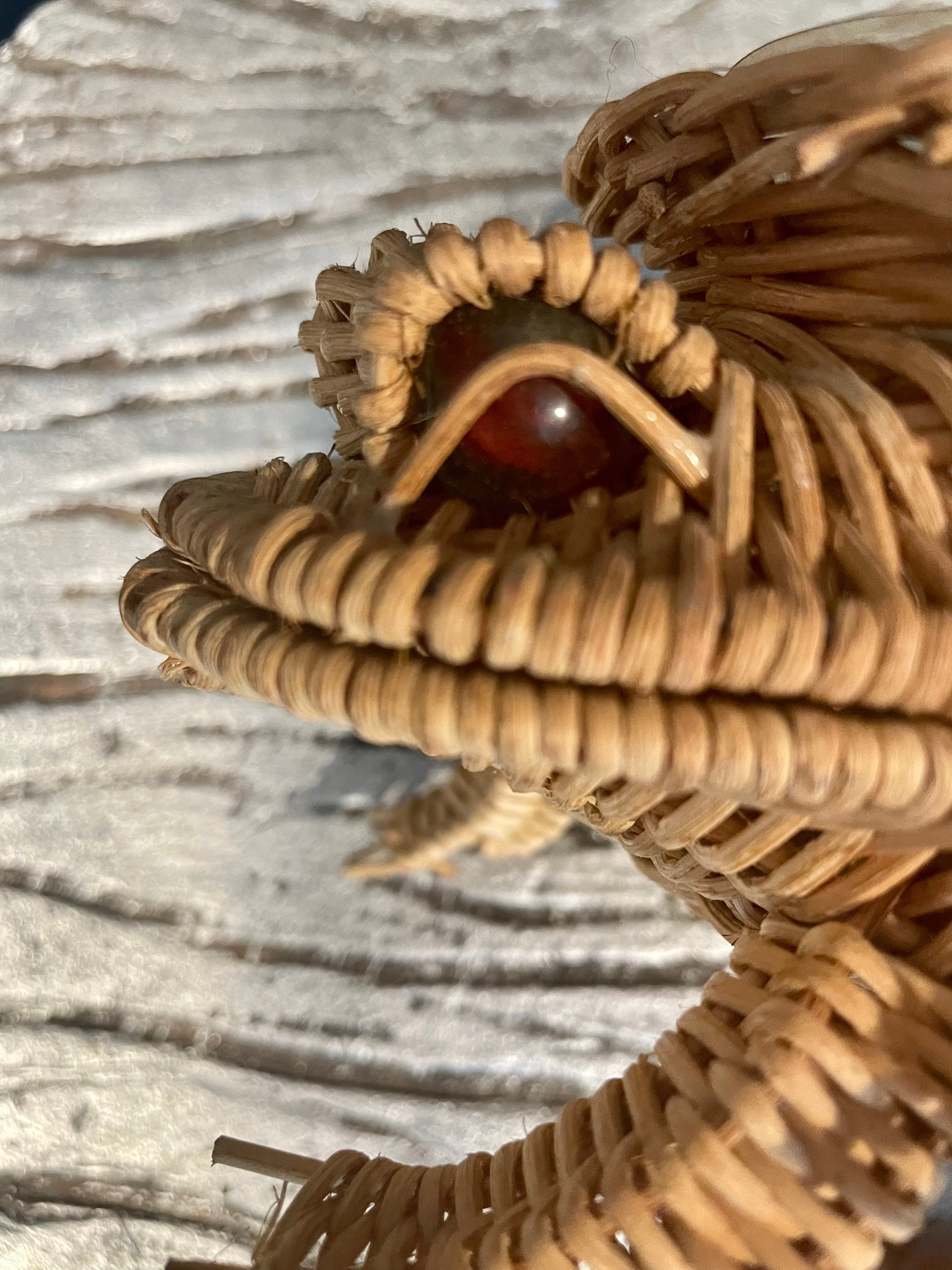 Vintage Wicker Frog Planter - Etsy