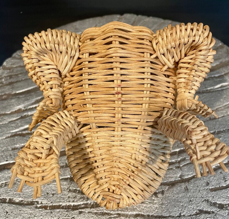 Vintage Wicker Frog Planter - Etsy