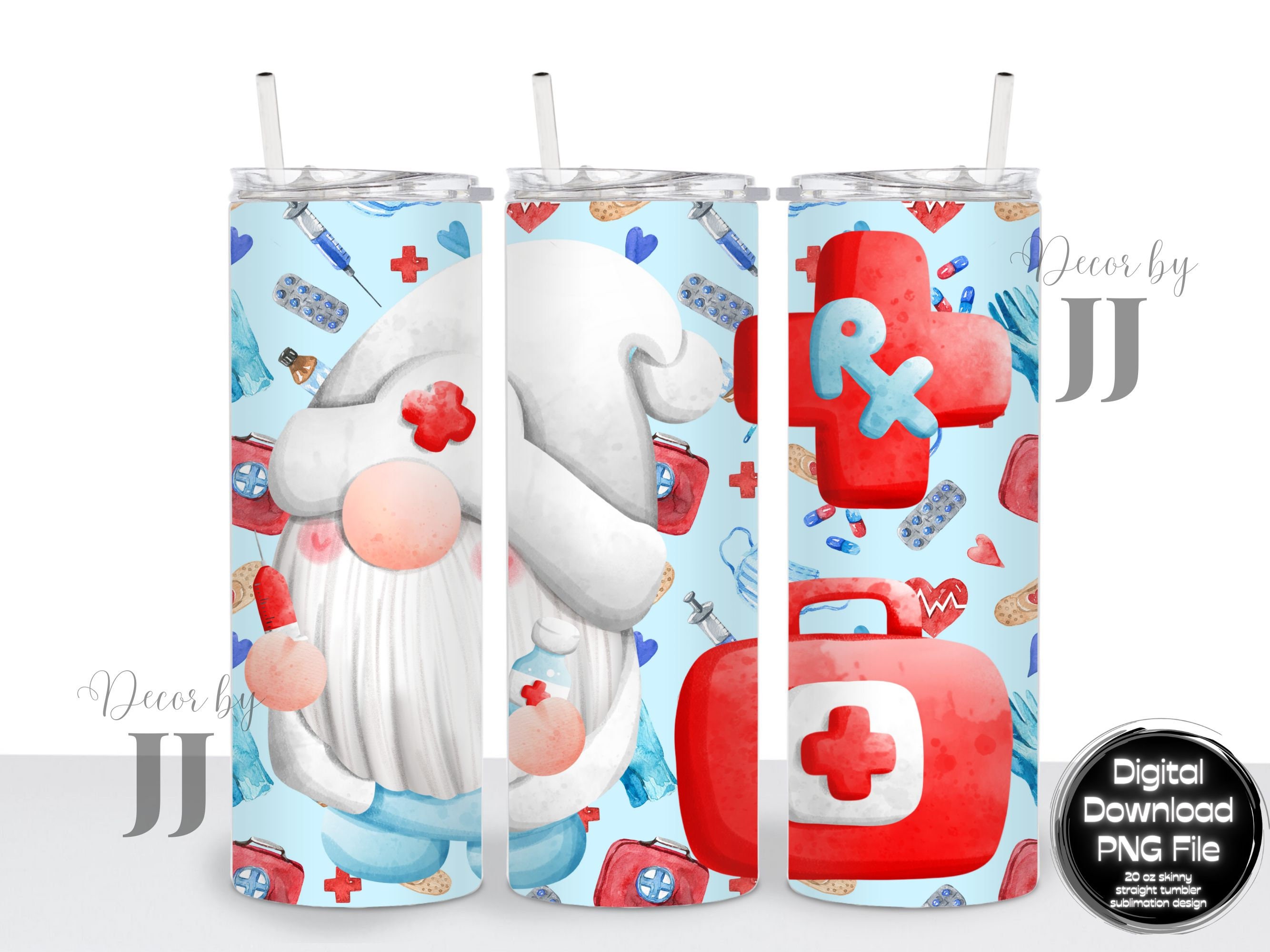 Nurse Gnome Nurse Gnomie Watercolor Gnome Medical Supplies Sublimation ...