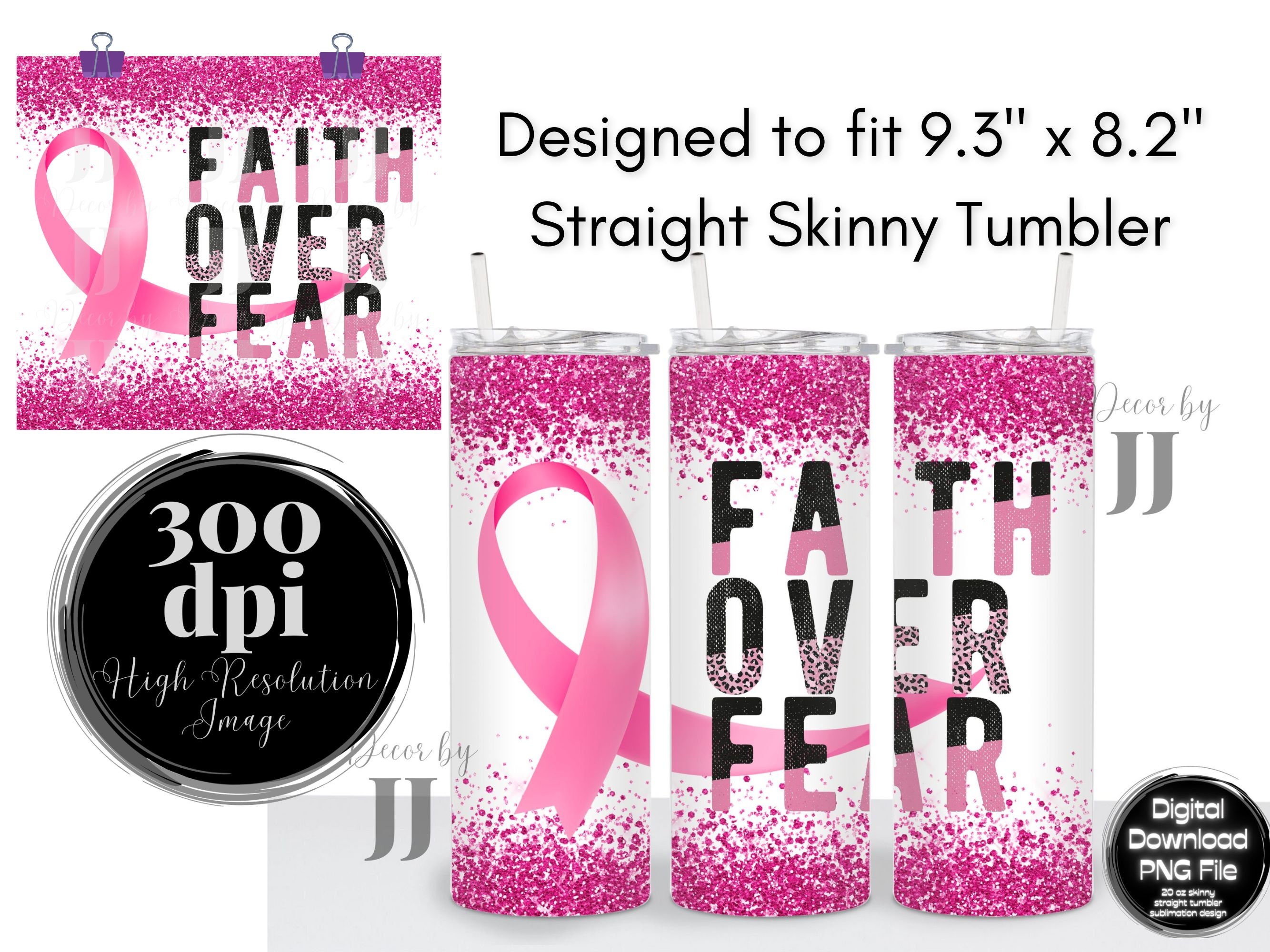 Faith Over Fear Breast Cancer Awareness Pink Ribbon Leopard - Etsy