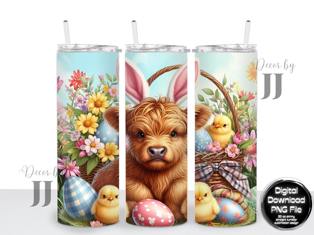 Easter Highland Cow, Baby Highland Cow, Easter Cow, Easter Eggs ...