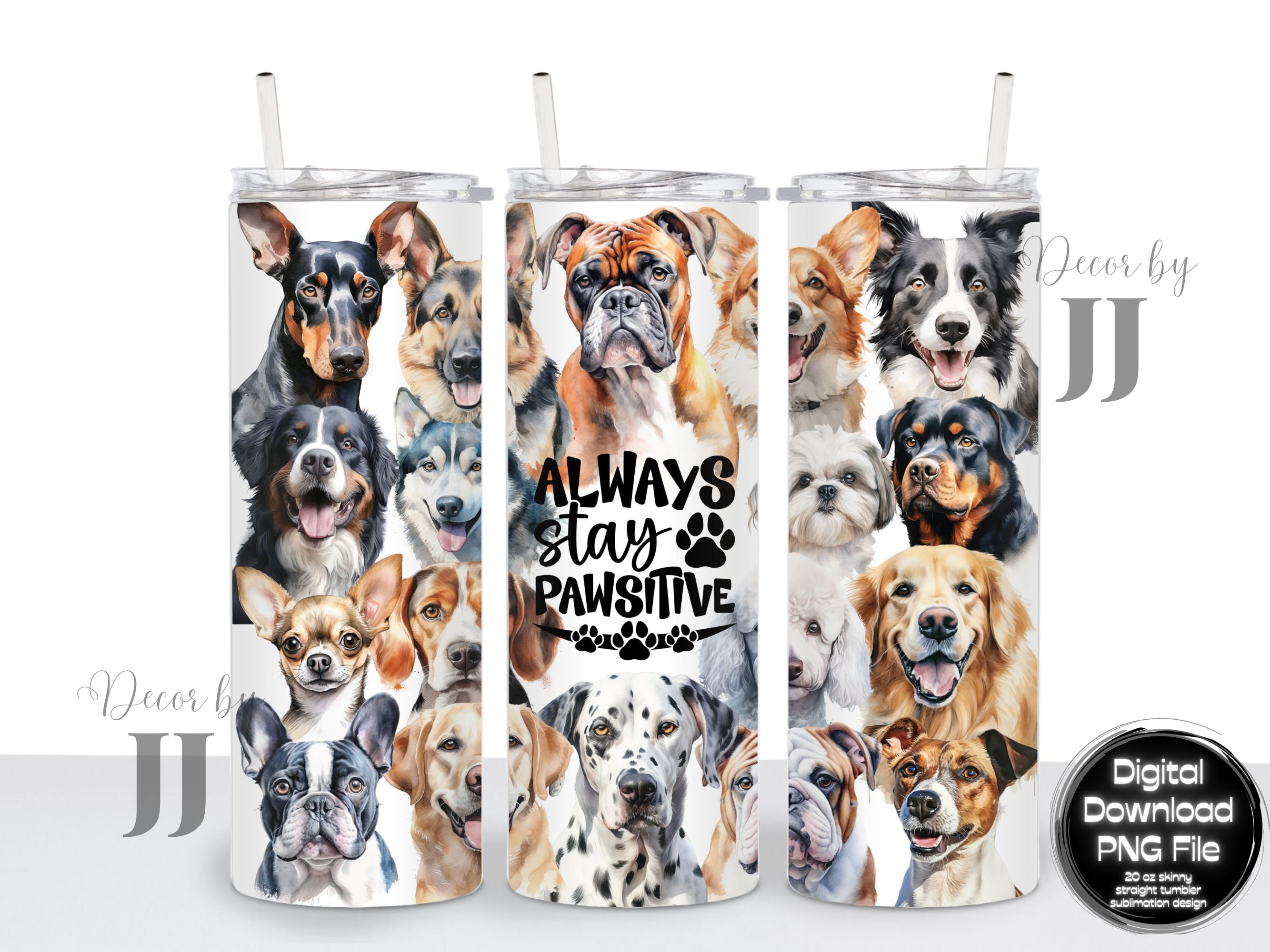 Always Stay Pawsitive Stay Positive Paws Dogs Watercolor - Etsy