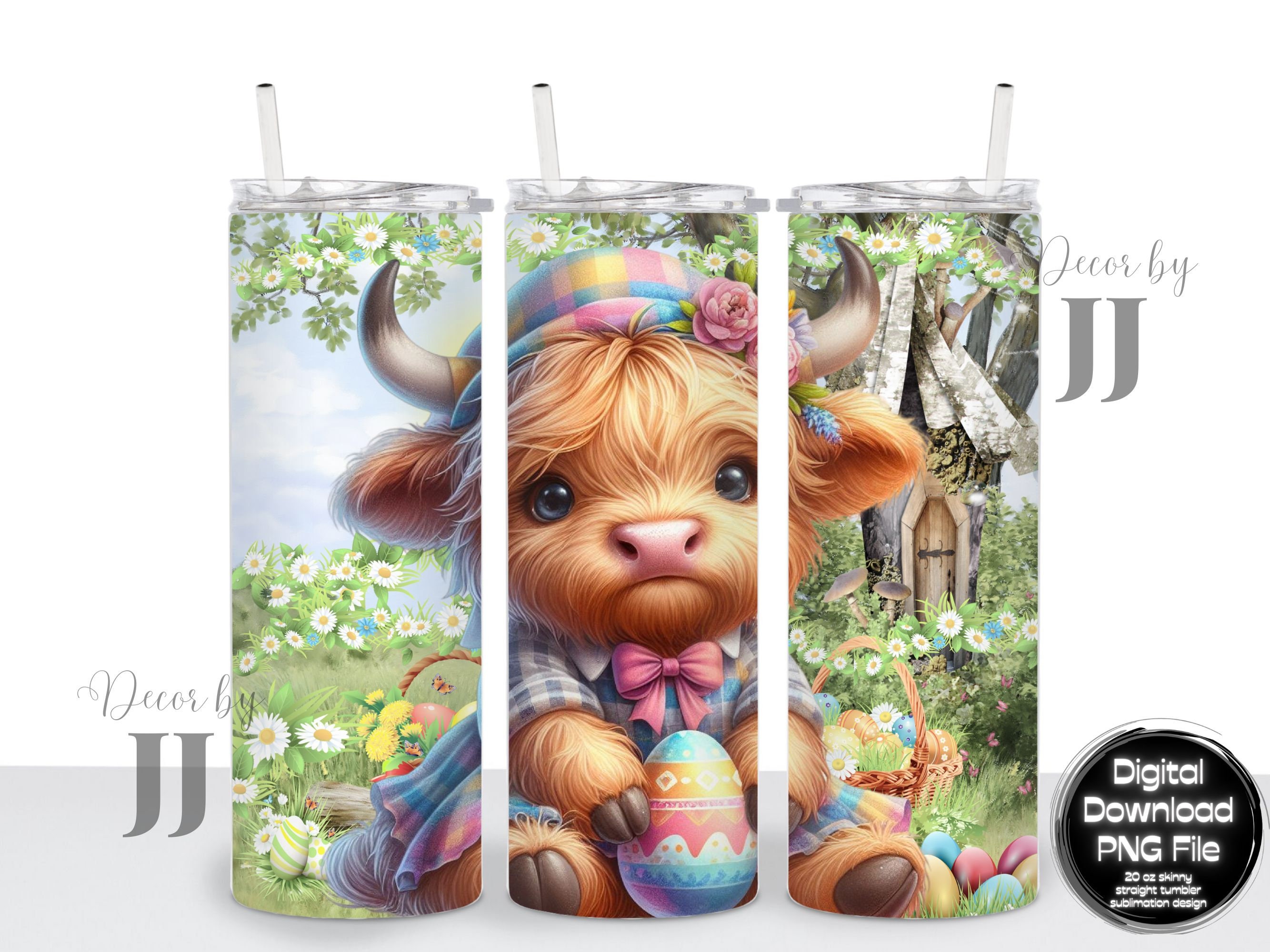 Easter Highland Cow, Baby Highland Cow, Easter Cow, Easter Eggs ...