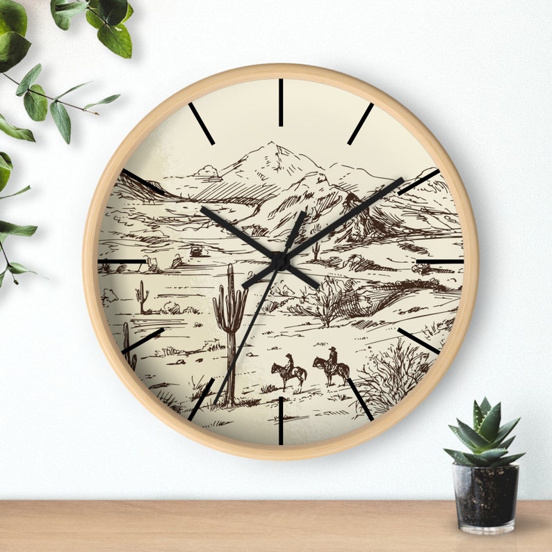 Vintage Western Wall Clock Wild West Wall Decor - Etsy