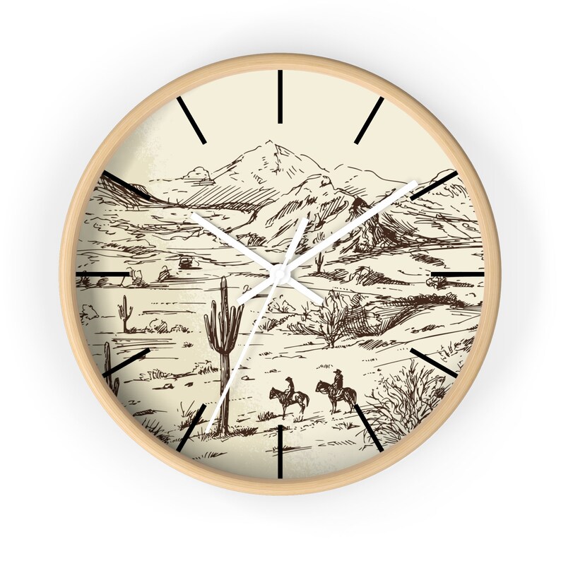 Vintage Western Wall Clock Wild West Wall Decor - Etsy