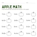 Apple Math Addition Worksheet | Digital File | Easy Math | Teachers or ...