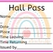 Downloadable Hall Pass | Digital File | Hall Pass | Teacher Needs - Etsy