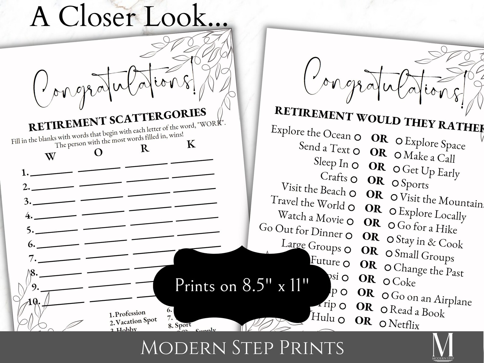 Retirement Party Games, Retirement Printable, Retirement Party Decor ...
