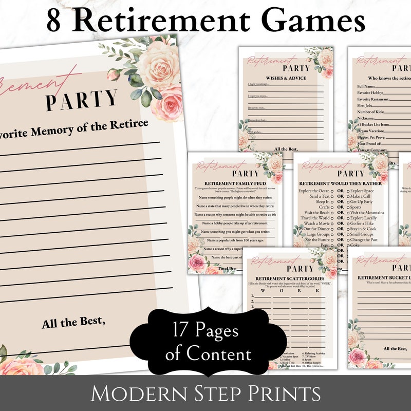 Retirement Party Games - Etsy